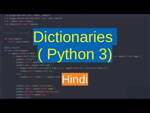 31. Dictionaries | ( Python in Hindi ) - YouTube
