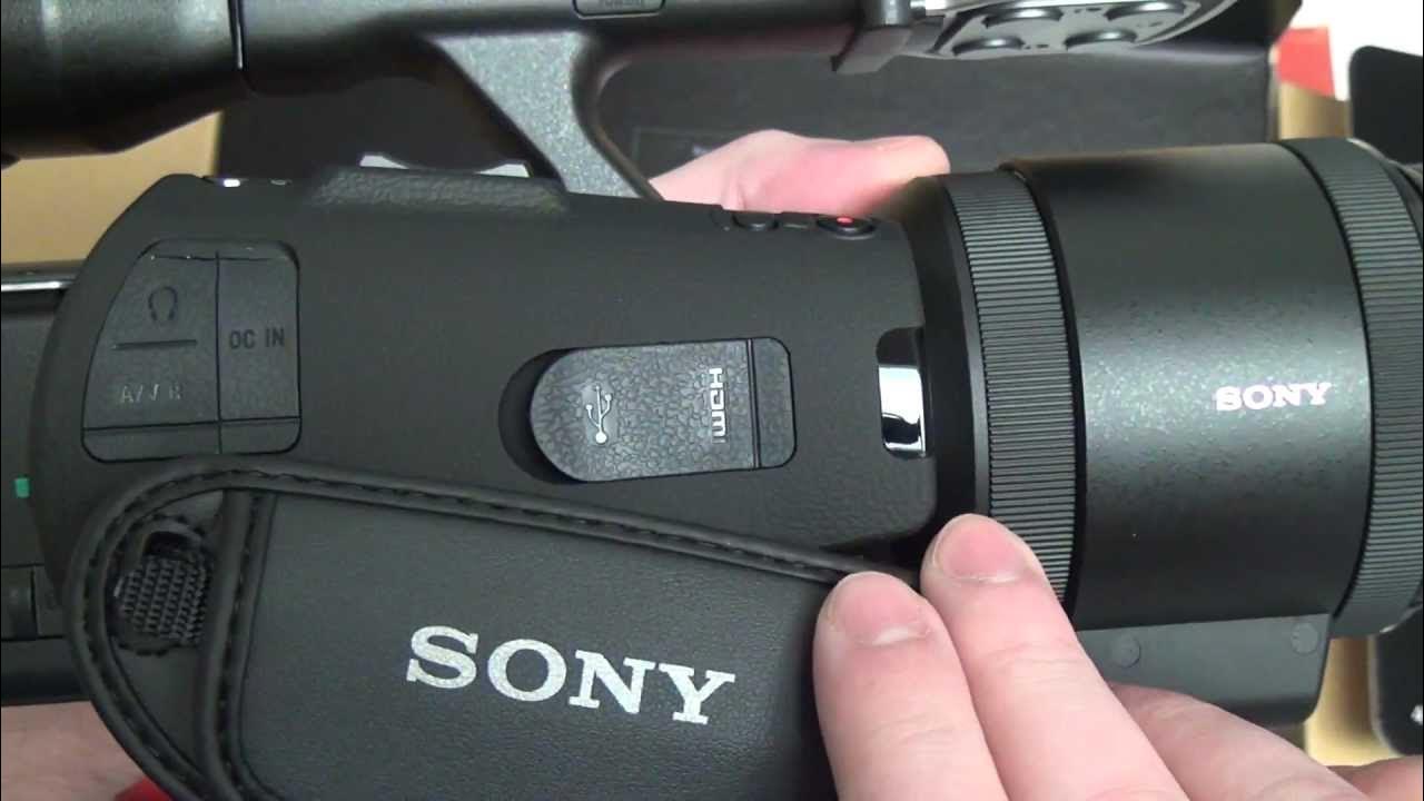 Sony NEX-VG30 Unboxing - YouTube