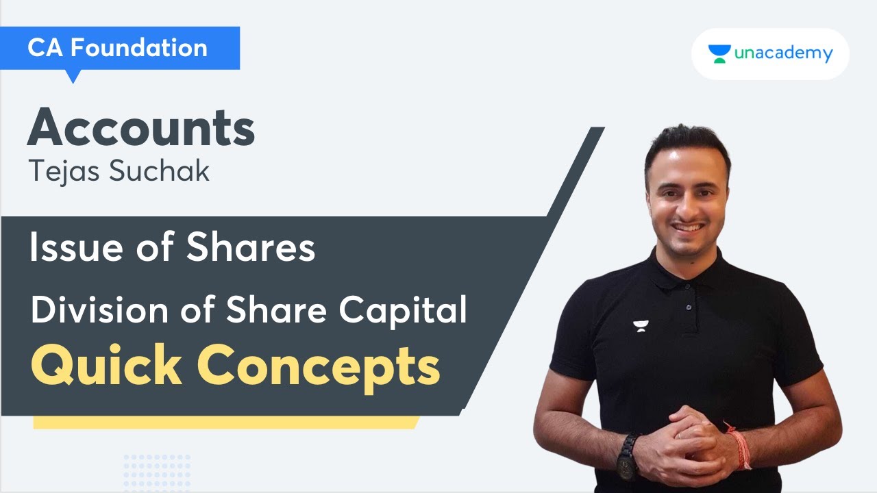 Quick Concepts | Issue of Shares | Division of Share Capital | Tejas ...