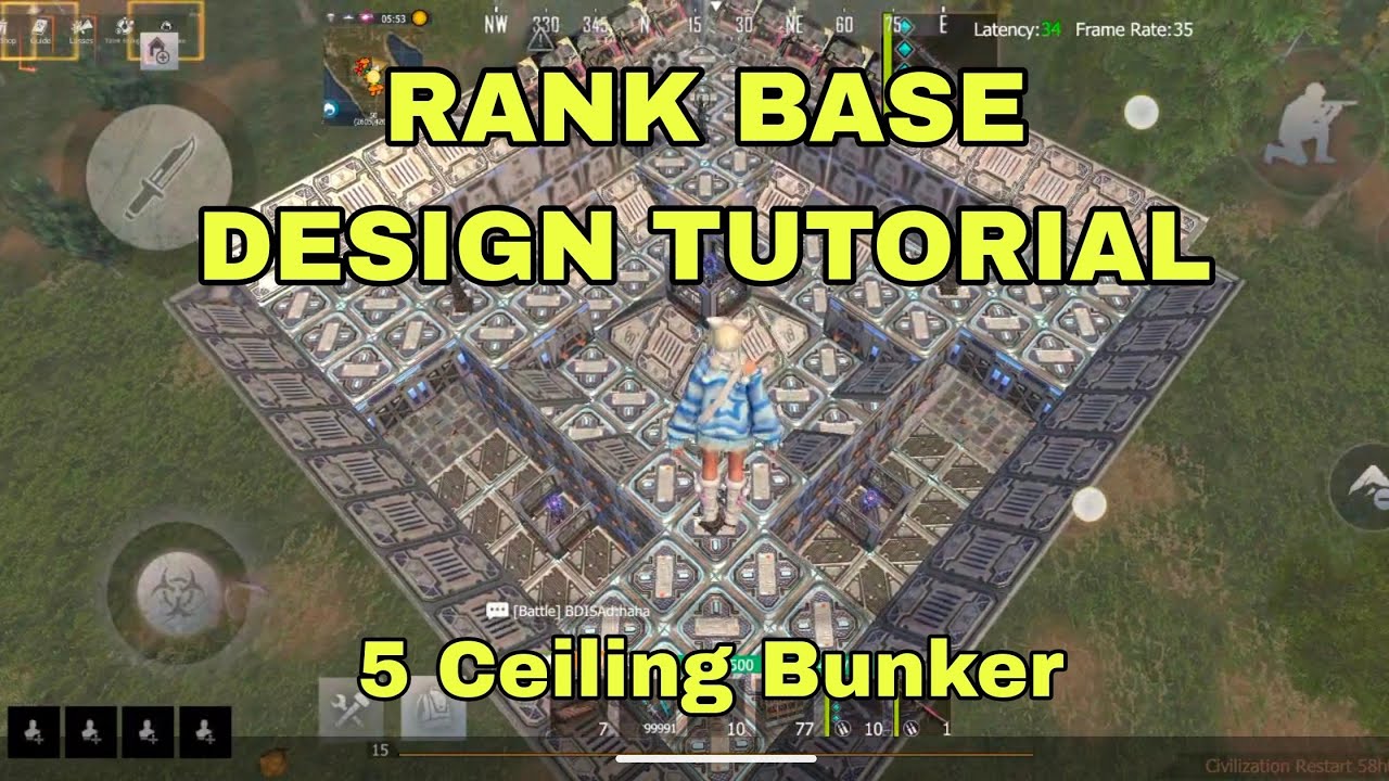 RANK BASE DESIGN TUTORIAL | 5 Ceiling | Last Island Of Survival - YouTube