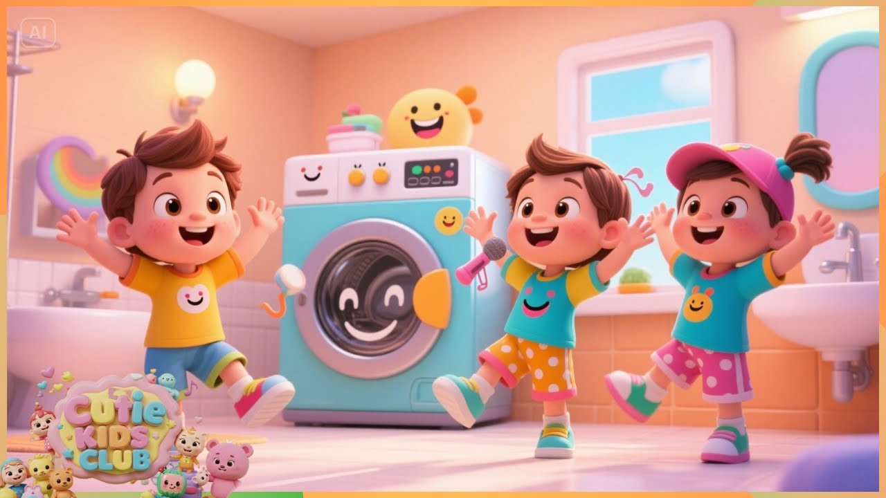 🎶 Happy Laundry Day Song! | Learn Wash & Fold with Bubbles & Fun 🫧👖 # ...