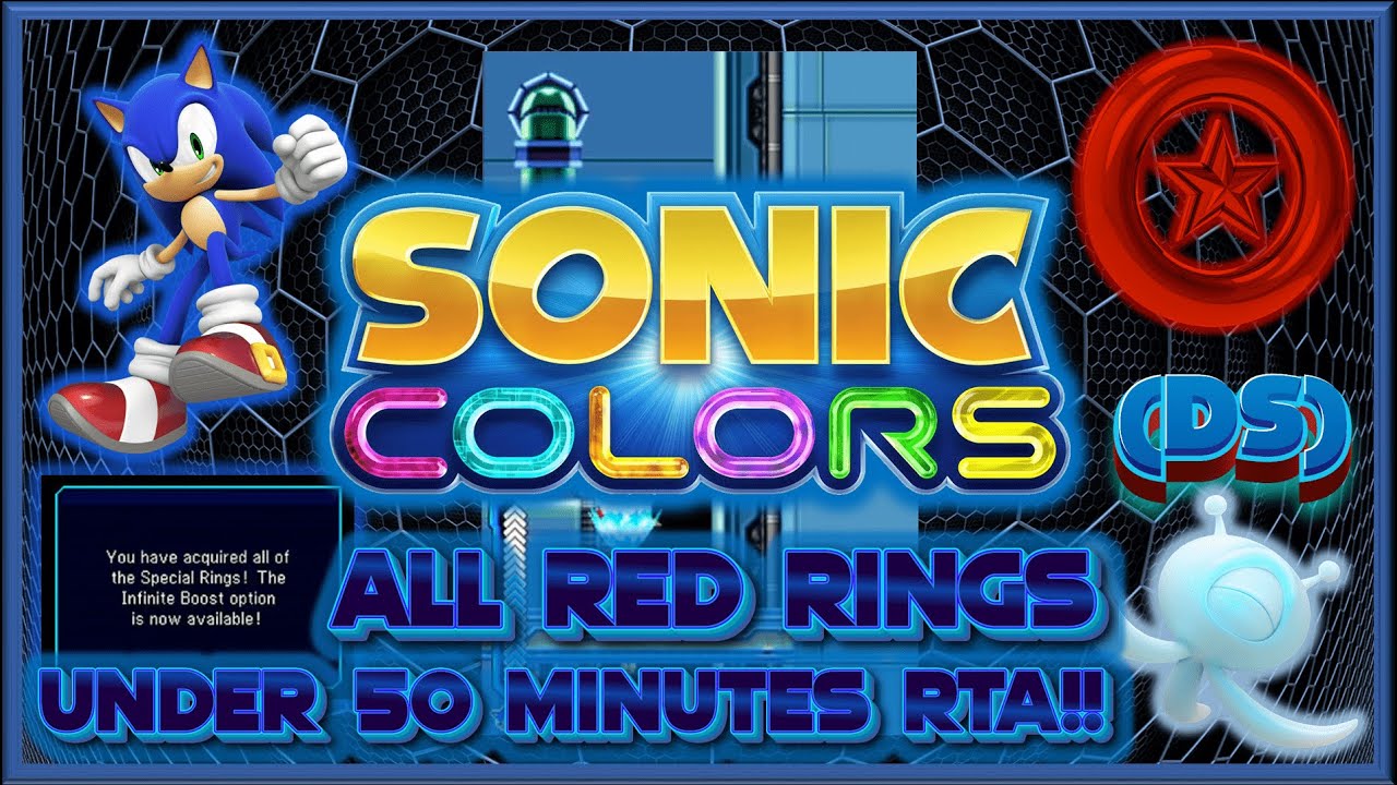 Sonic Colors (DS) - All Red Rings Speedrun (UNDER 50 MINUTES RTA!!) [WR ...