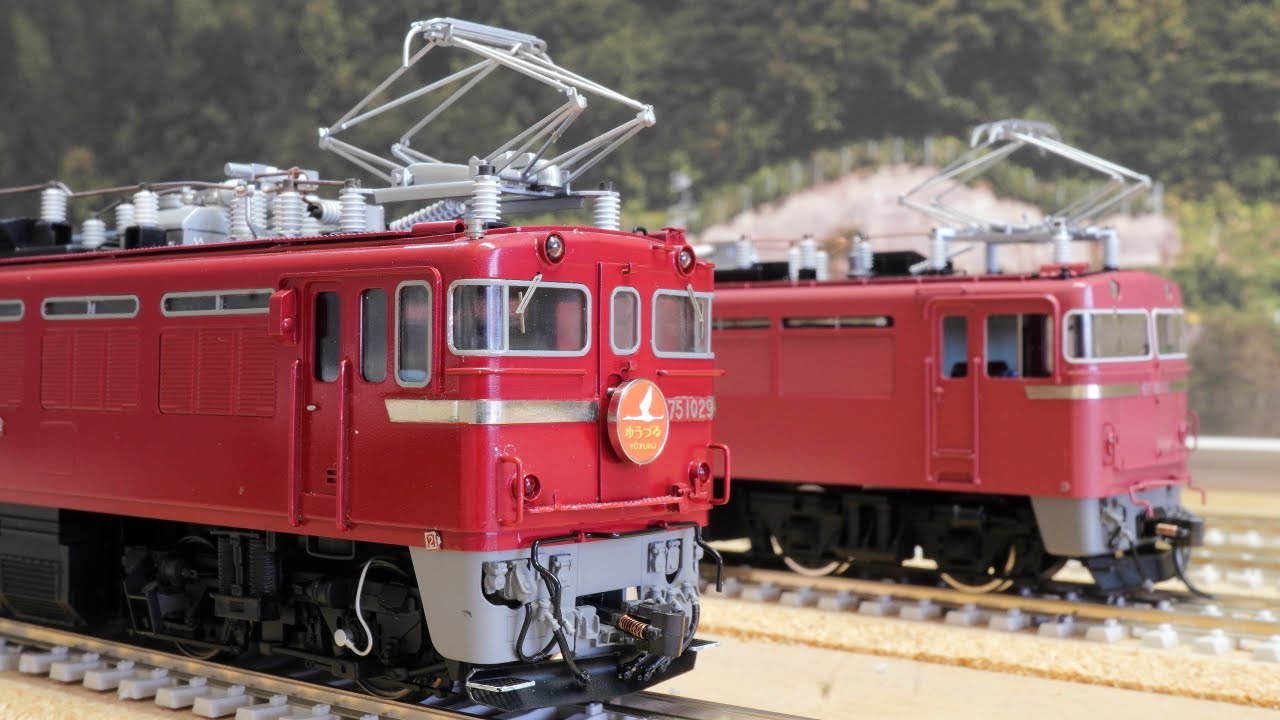 HOゲージ 16番 天賞堂 ED75 + 20系 「ゆうづる」 - YouTube