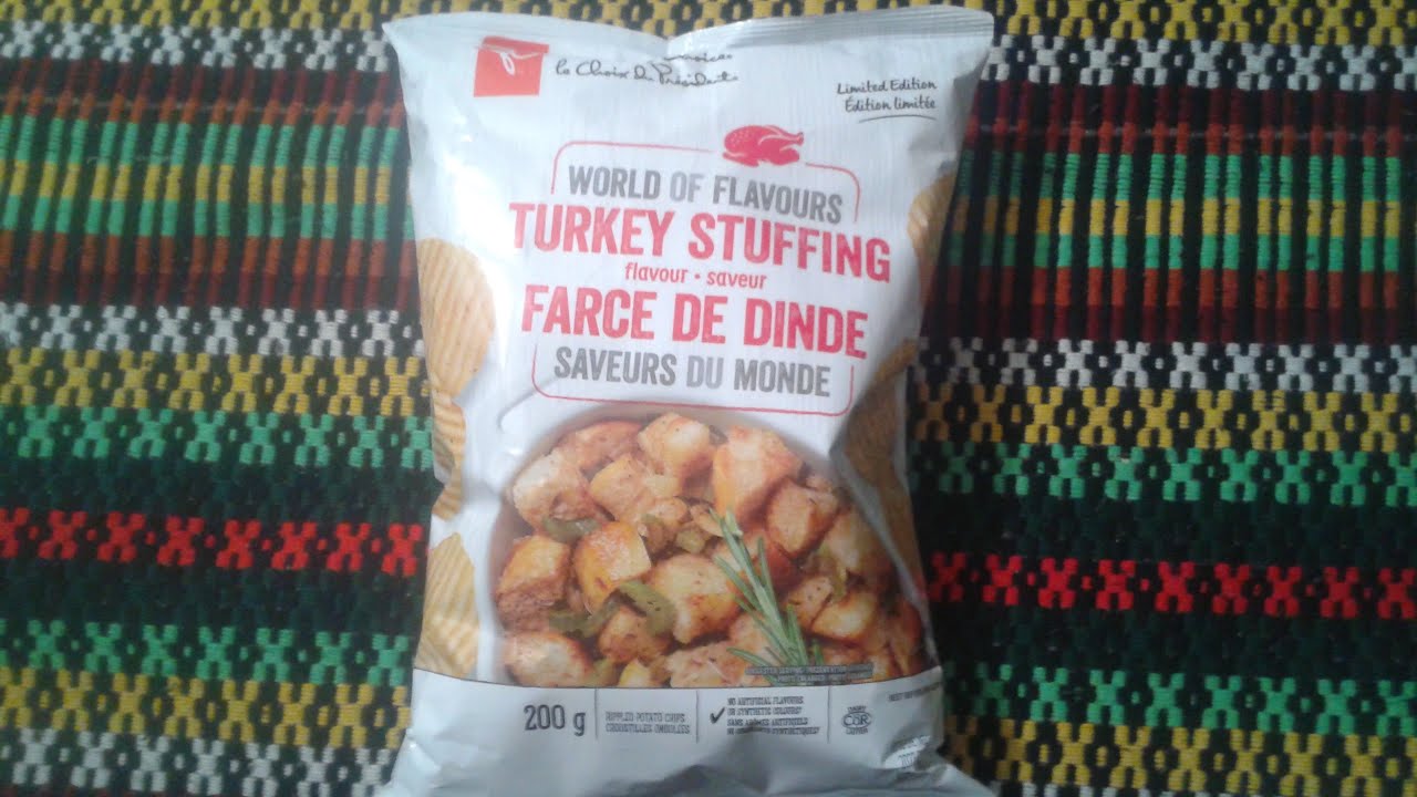President Choice World of Flavours Turkey Stuffing chips review - YouTube