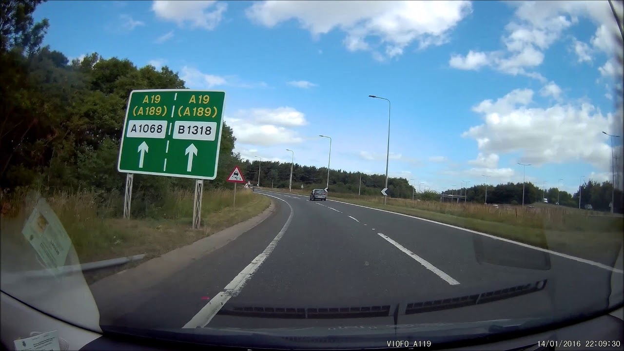 Seaton Burn roundabout, A1(N) to A1068 - YouTube