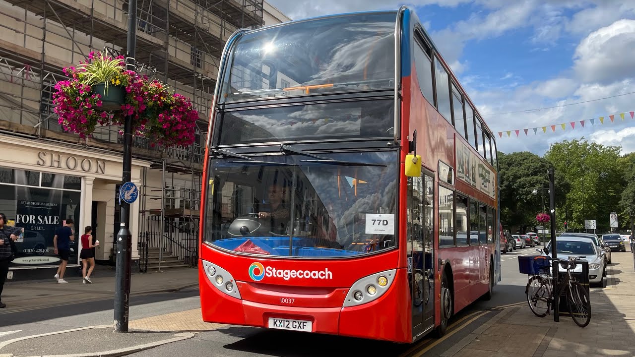 *TURBO WHISTLE + MAXED* Stagecoach Midlands 10037 KX12 GXF on route 77D ...