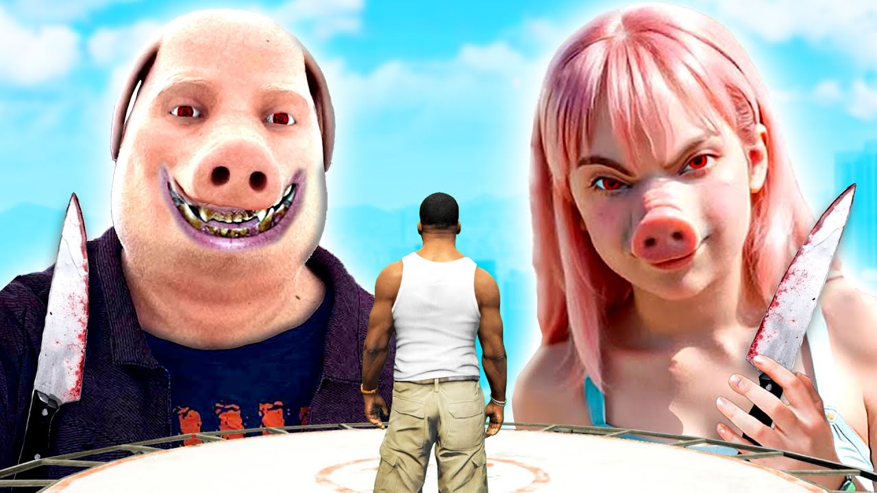 GTA 5 - JOHN PORK vs LOLA PORK!! - YouTube