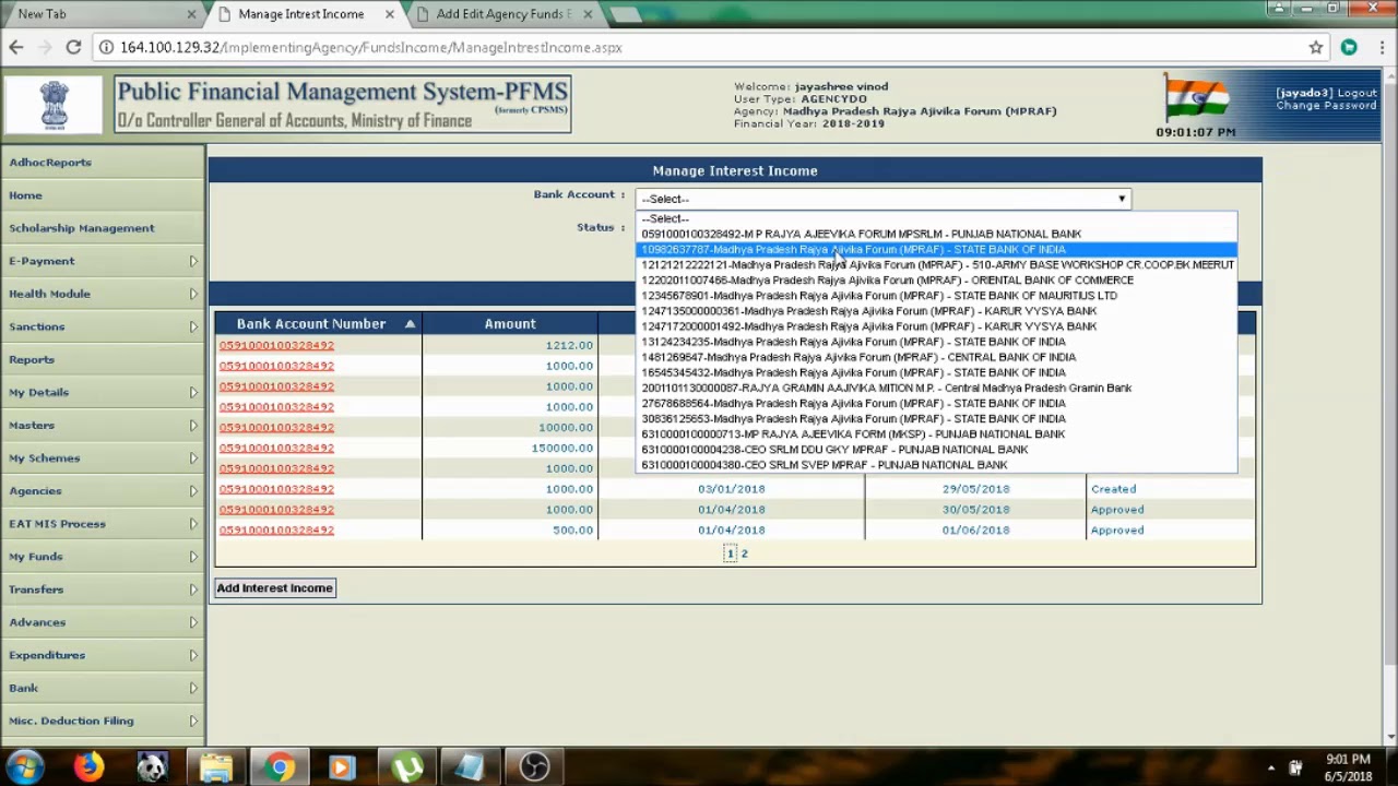 How to create and maintain PFMS account for NSS - Step 5 - YouTube