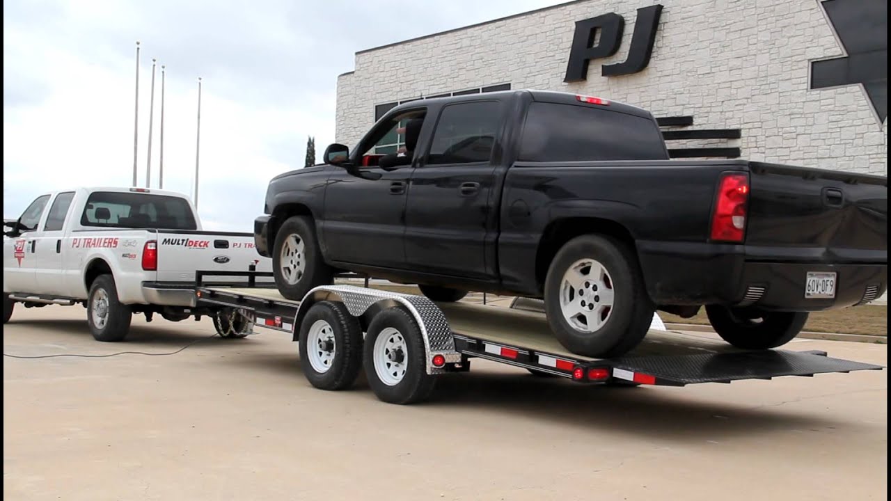 83" Hydraulic Quick Tilt Demo - PJ Trailers - YouTube