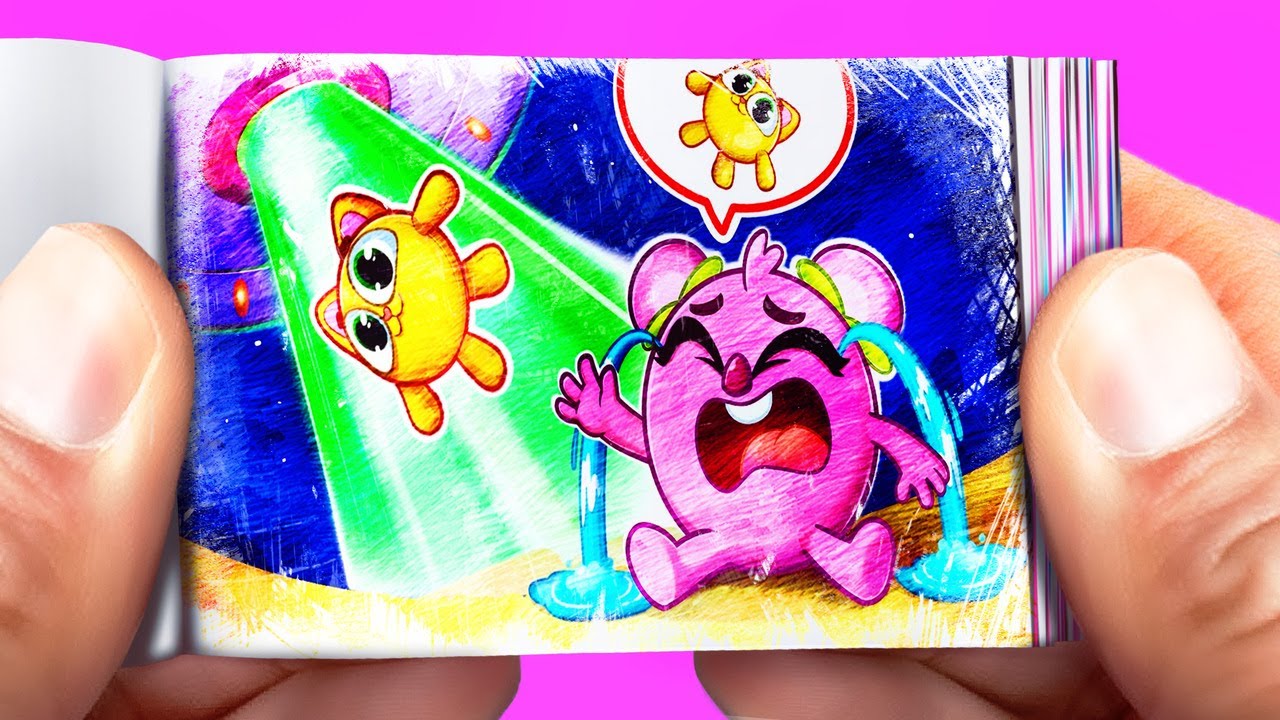 Baby Was Taken By An Alien Flip Book | Funny Cartoons For Kids - YouTube