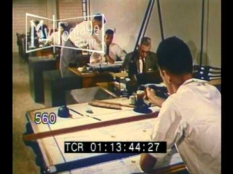 1950s Drafting Compass. Drafting Room Design Blueprints - YouTube