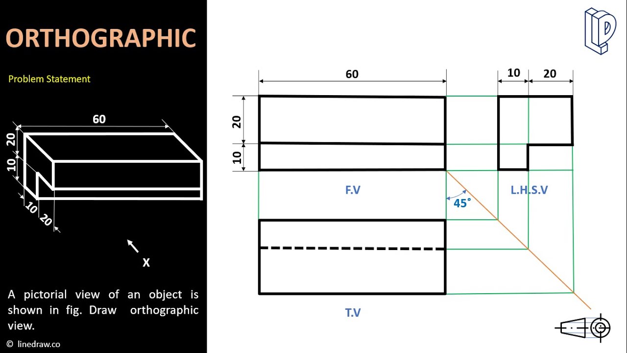 Orthographic Drawing II Engineering Drawing II इंजीनियरिंग ड्राइंग ...