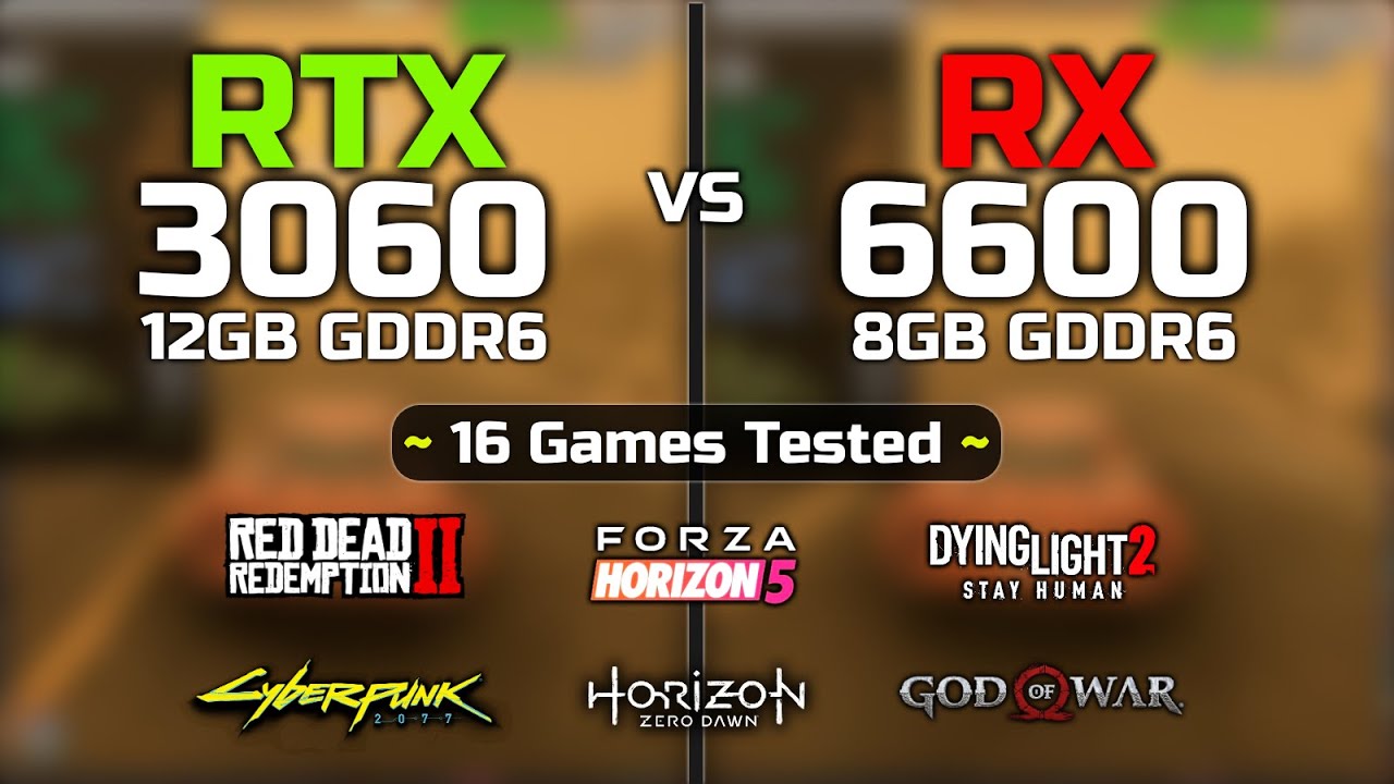 RTX 3060 vs RX 6600 | 16 Games Tested | Biggest Comparison! - YouTube