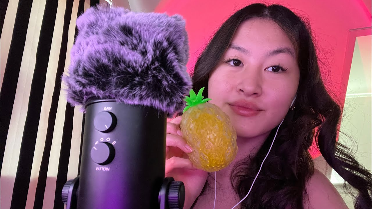 ASMR: Pineapple W ORBEEZ! (gentle whispering, tapping, squishing, wet ...