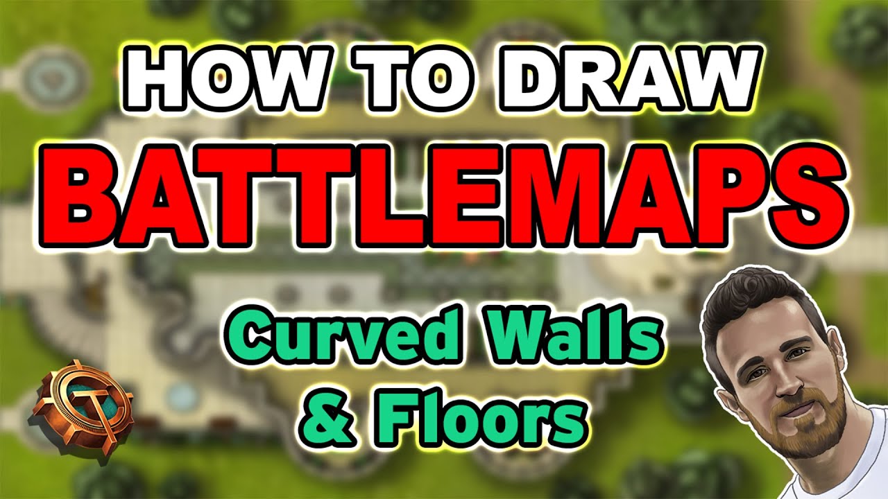 How To Draw Battlemaps - Curved Walls - YouTube