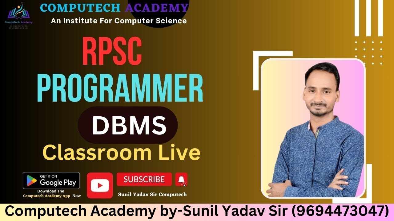 Rpsc Programmer Programmer Classes Dbms Classroom Live 9694473047 7076