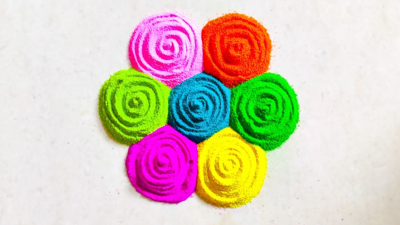 Beautiful Cake Rangoli Design For Birthday/Anniversary | Cake Rangoli ...