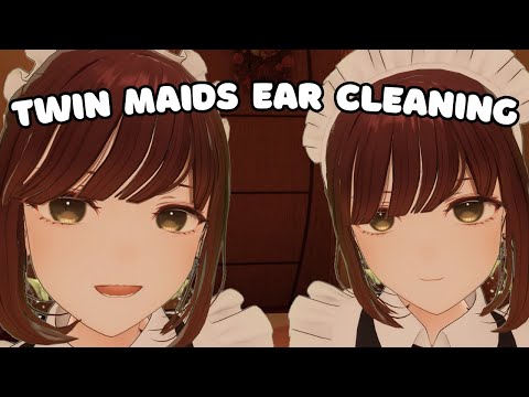Twin Maids Ear Cleaning! 💞👂 (mic scratching, personal attention) VR VTUBER ASMR