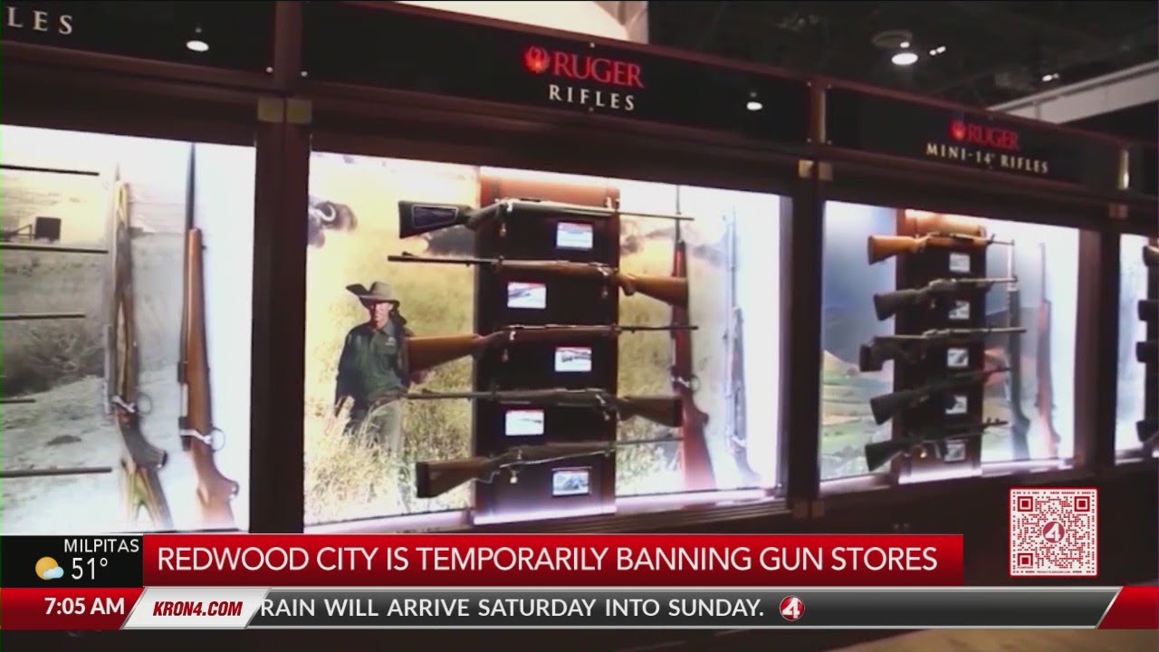 Redwood City banning gun stores - YouTube