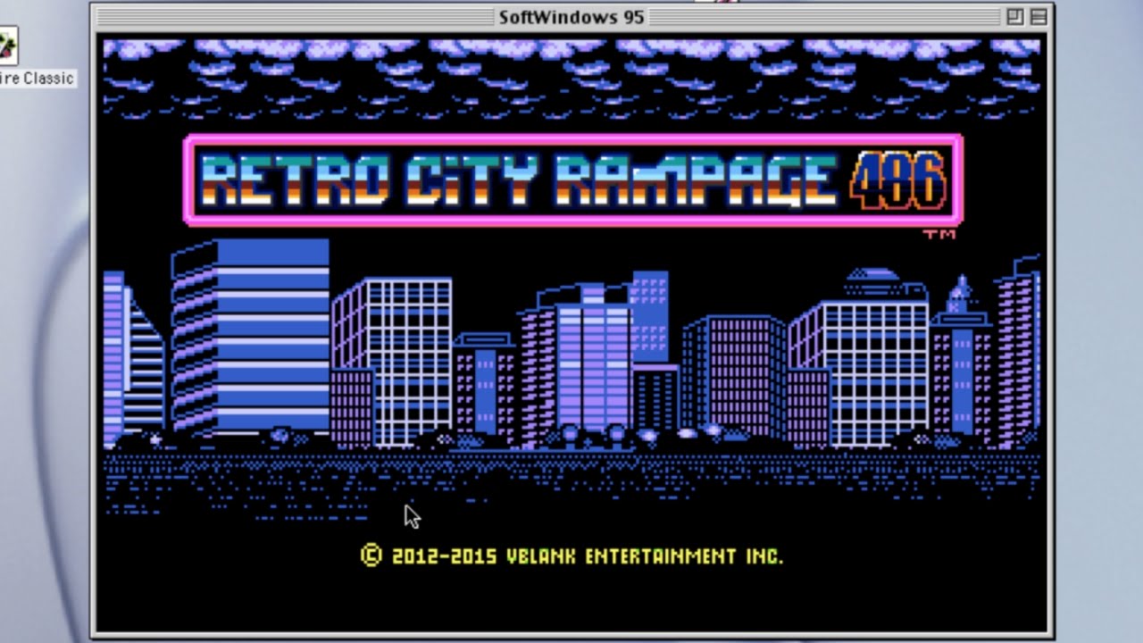Playing Retro City Rampage 486 on Mac OS 9 using SoftWindows 95 - YouTube