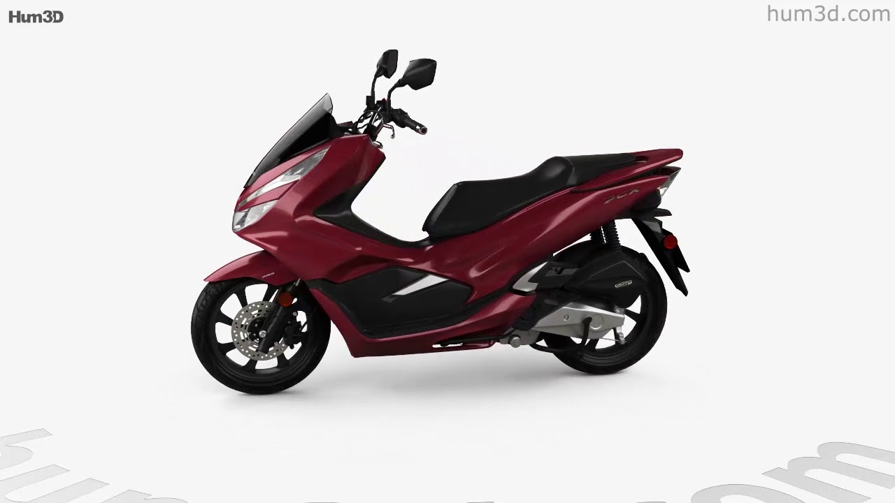 Honda PCX 150 2019 3D model by 3DModels.org - YouTube