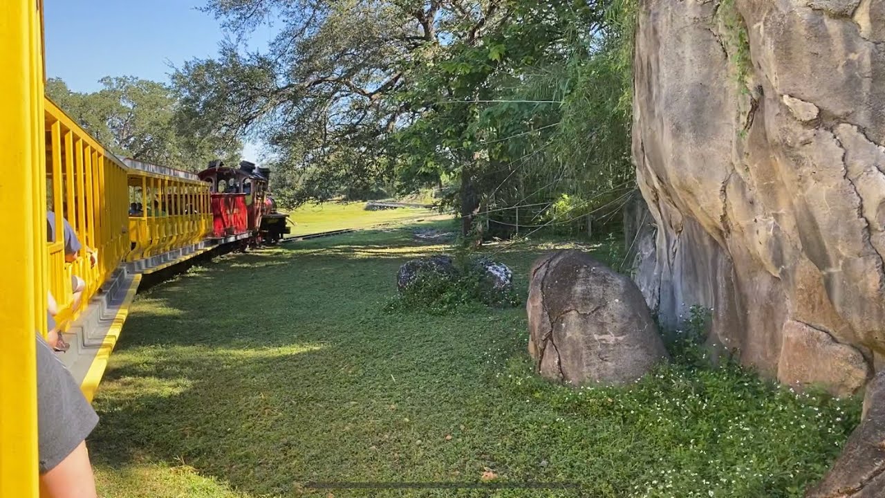 Riding the bush gardens train part 1 - YouTube
