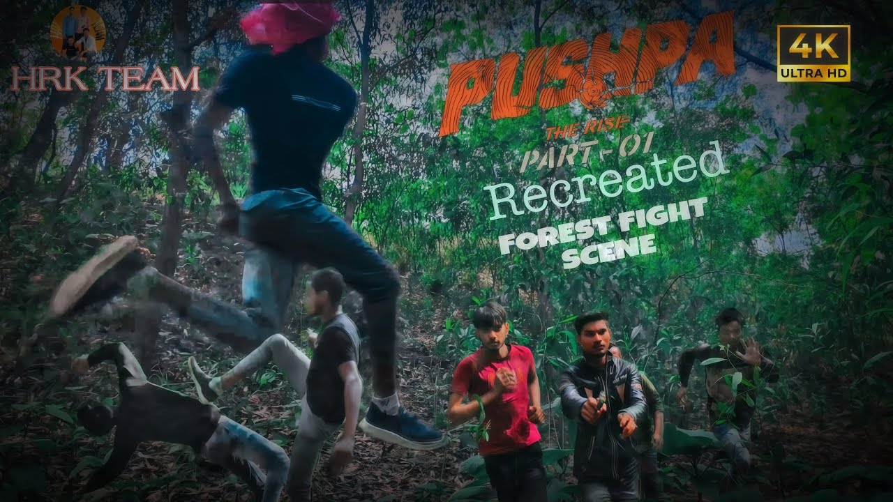 Pushpa The Rise Recreated FOREST FIGHT SCENE !! #alluarjun #pushparaj # ...