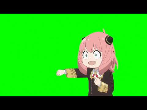 Mentahan green screen anime spy family (Anya) viral di tik tok