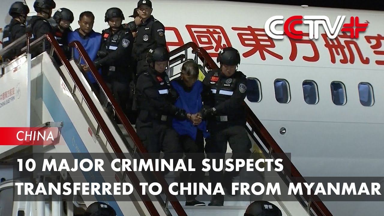 10 Major Criminal Suspects Transferred to China from Myanmar - YouTube