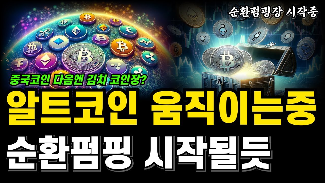 알트코인 김치코인 순환펌핑장 시작 비트코인 당분간 횡보 가능성 시총 낮은 코인들 하나씩 익절하세요 알트코인 전망 호재 분석