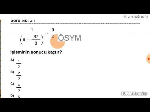 KPSS 2020 (LİSANS)  MATEMATIK SORULARININ ÇÖZÜMÜ