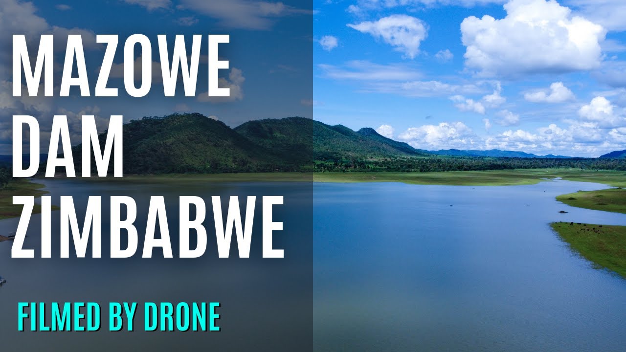 Mazowe Dam Filmed With A Drone - YouTube