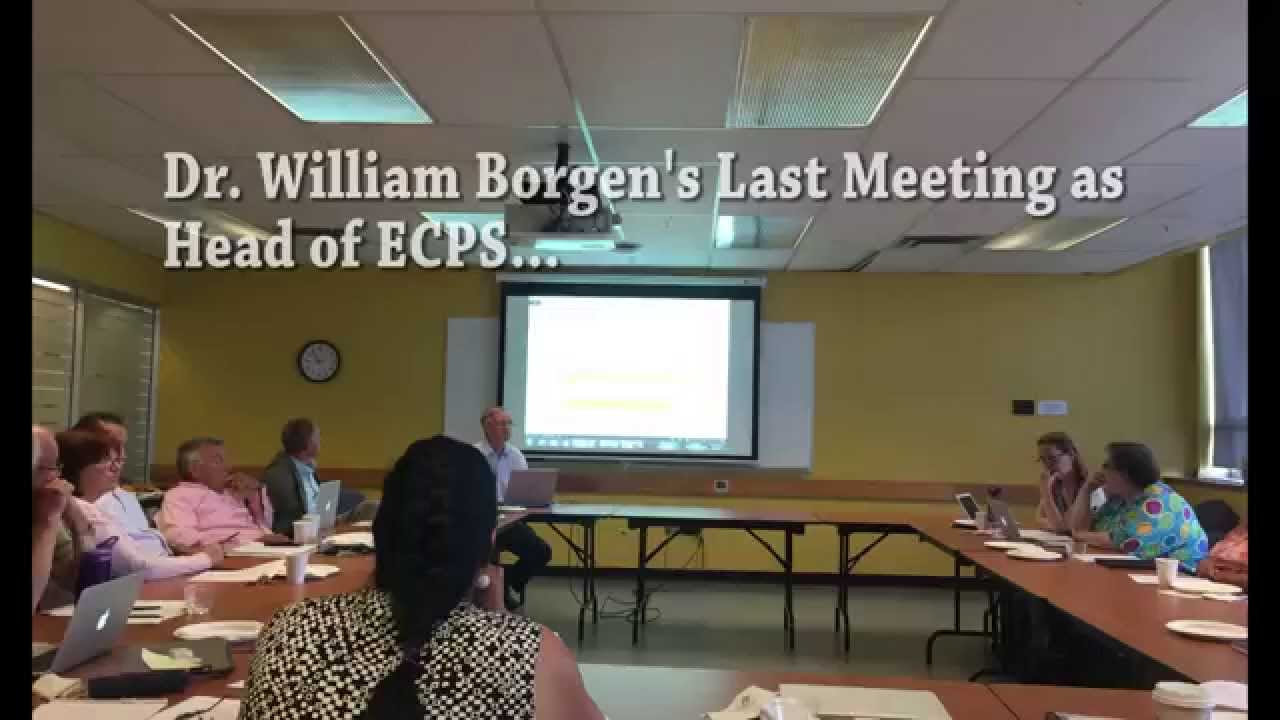 Dr. William Borgen, Last Department Meeting as Head of ECPS - YouTube
