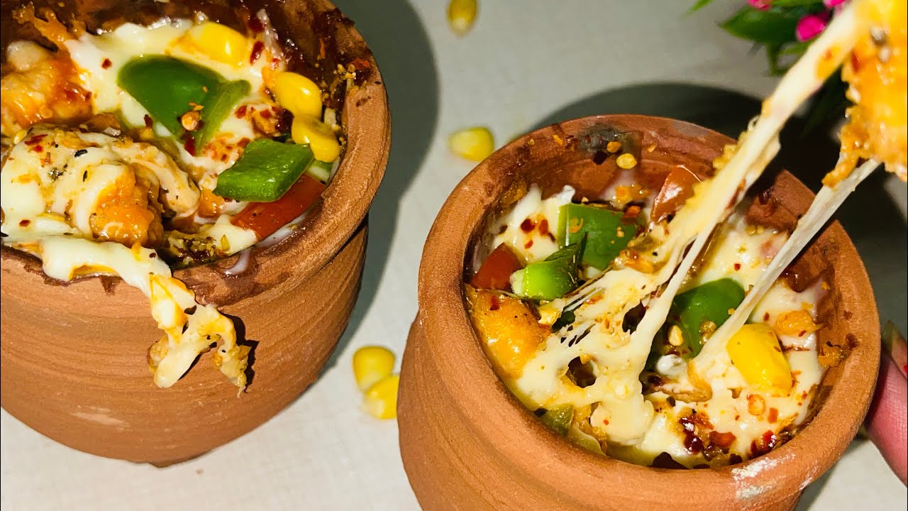 बिना ओवन के घर पे मजेदार कूल्हड़ पिज्जा की रेसिपी / street style kulhad ...