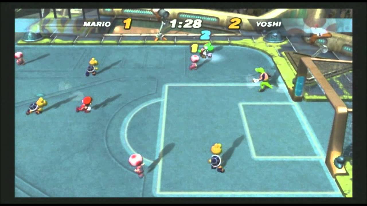 Super Mario Strikers (Gamecube) - Mario vs. Yoshi (Multiplayer Video ...