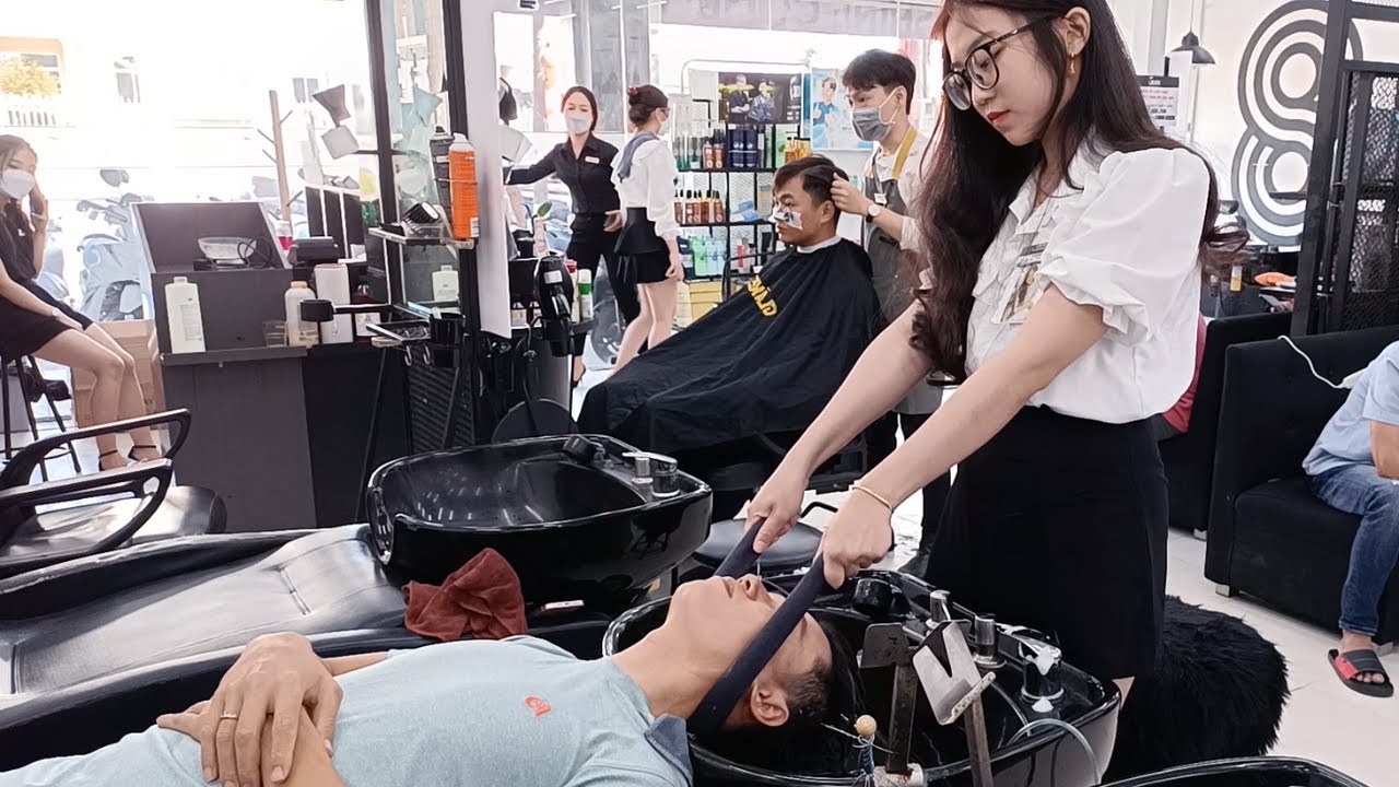 Cute Young Girl Constantly Striving To Improve Her Skills Vietnam Barber Shop Youtube