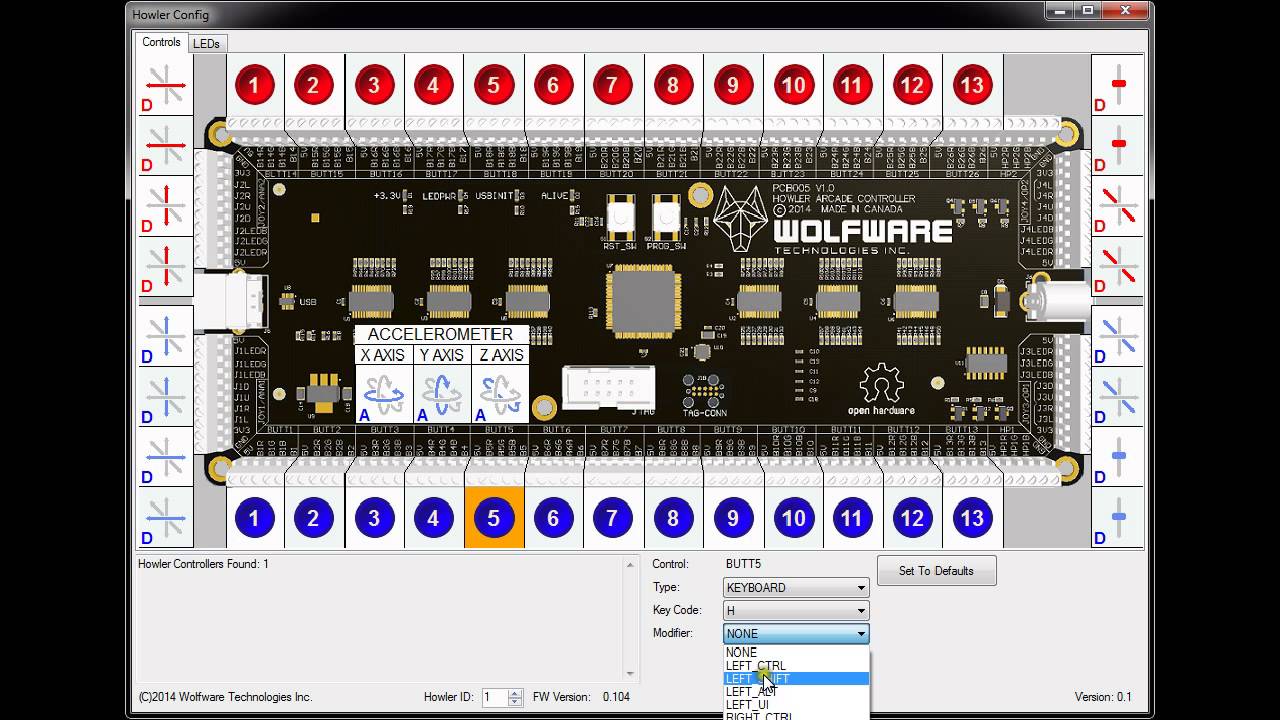 Howler Arcade Controller Config Program - YouTube