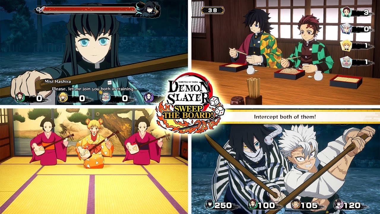 Demon Slayer Sweep the Board! - All minigames / All Bosses (Kimetsu no ...
