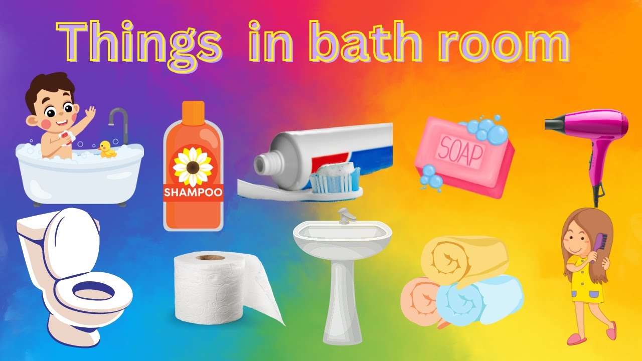 Kids Learning, , improve learning, Kutty boy Kittu, things at bath room ...