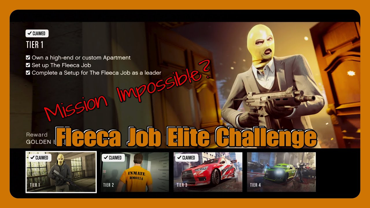 Fleeca Job Elite Challenge - Tier 4 Career Progress - GTA V Online ...