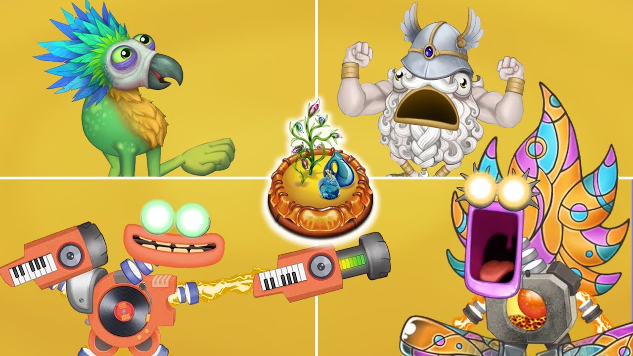 Fire Oasis - All Monsters Sounds and Animations (My Singing Monsters ...