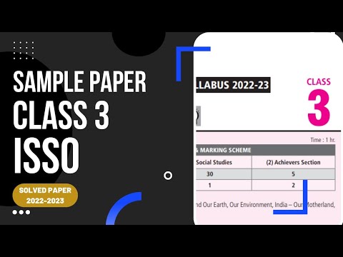 Class 3 ISSO sample paper 2022-2023 solved paper/ISSO class 3 sample paper 2022/class 3 Olympiad ...