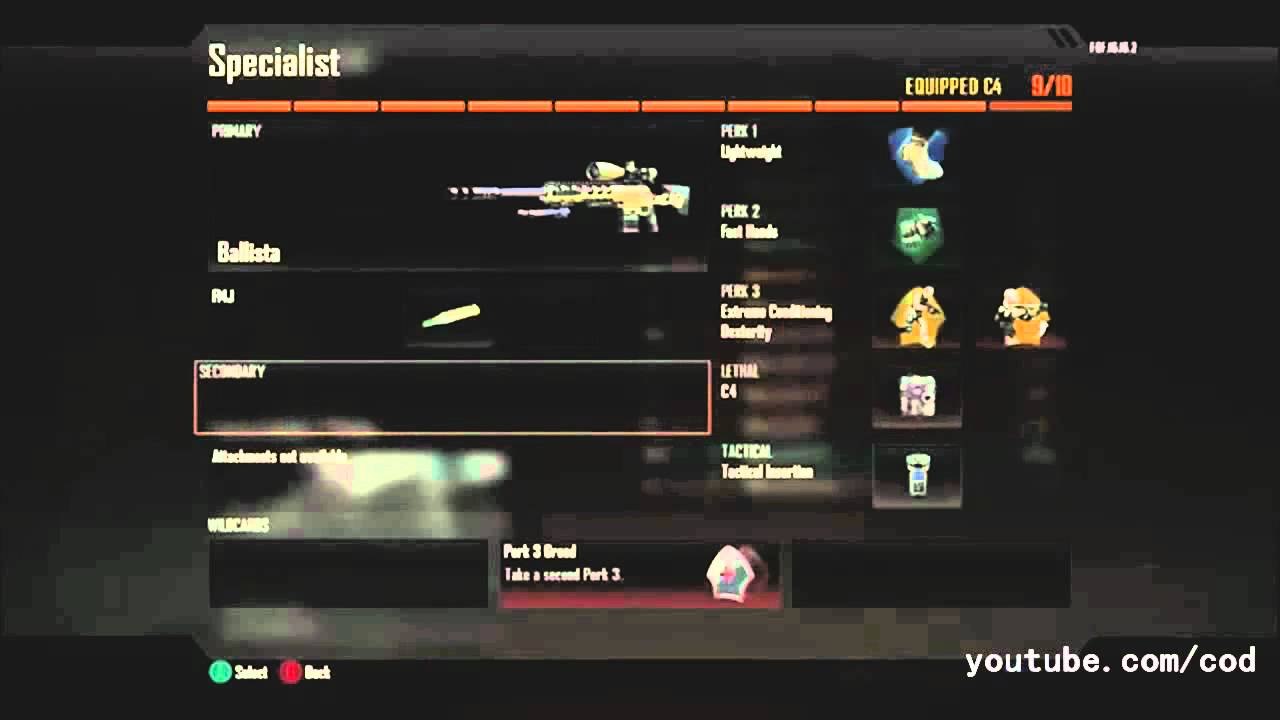 Black Ops 2 Create a Class Screen - YouTube