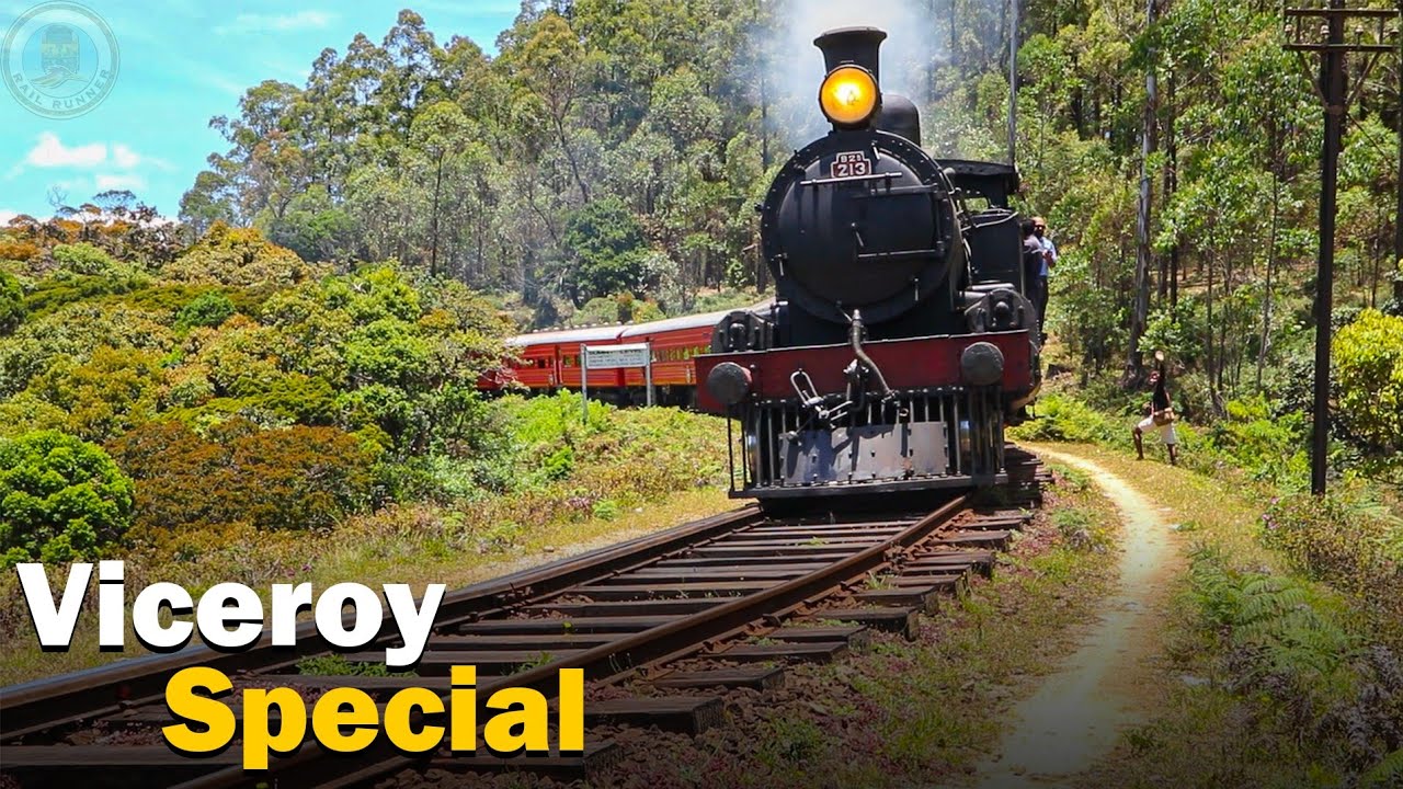 Viceroy Special Train | Class B2b 213 steam Locomotive Passing Summit Level Pattipola | දුම් ...