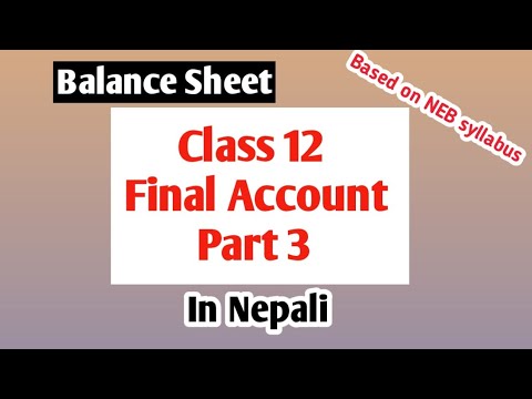 Final Account Class 12||Balance sheet||Part 3|| - YouTube