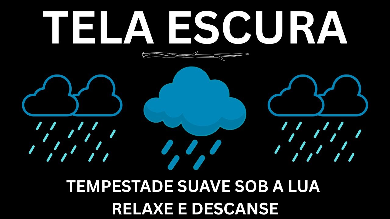 Tempestade Suave sob a Lua | Relaxe e Descanse | Sons Relaxantes para ...