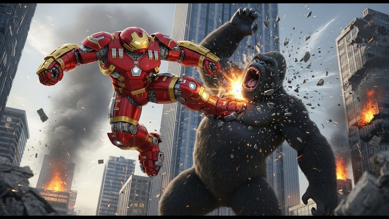 Joker's Hulkbuster vs King Kong The Ultimate CGI City Battle! - YouTube