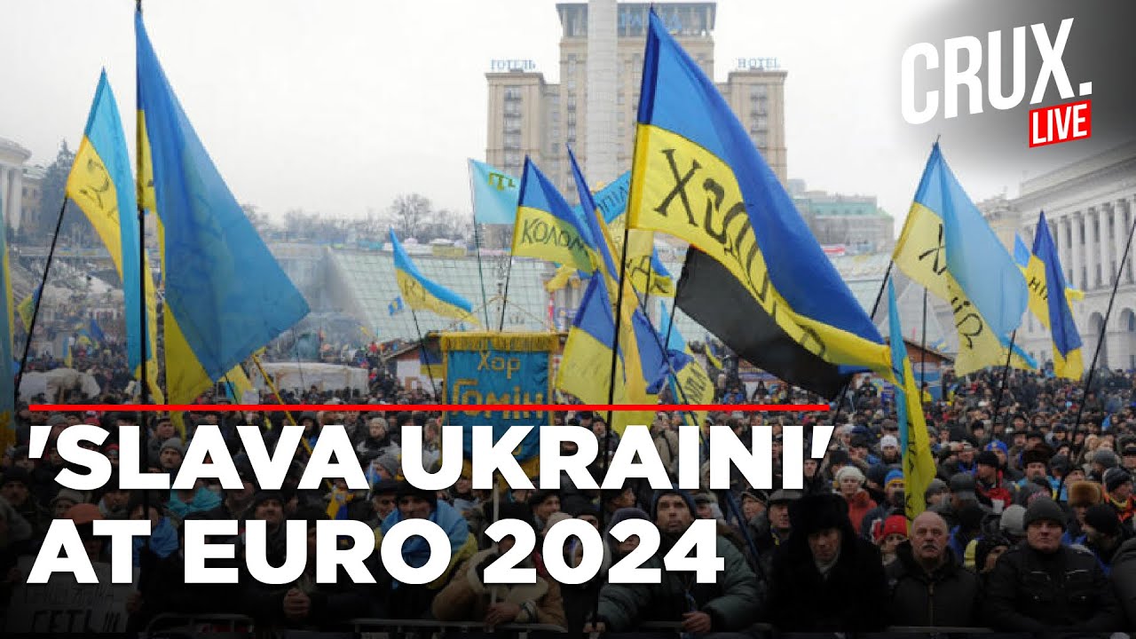 Ukraine Fans March To Dusseldorf Arena For Euro 2024 Match Against ...