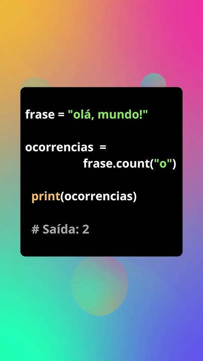 Aprenda a Contar Elementos em Python com o Método count() | Tutorial ...