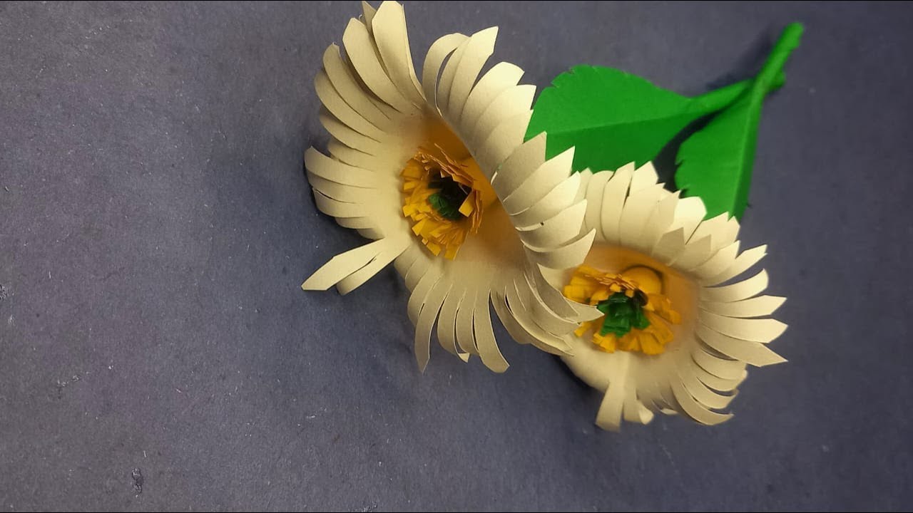 Beautiful handmade flowers // easy flowers design step by step - YouTube